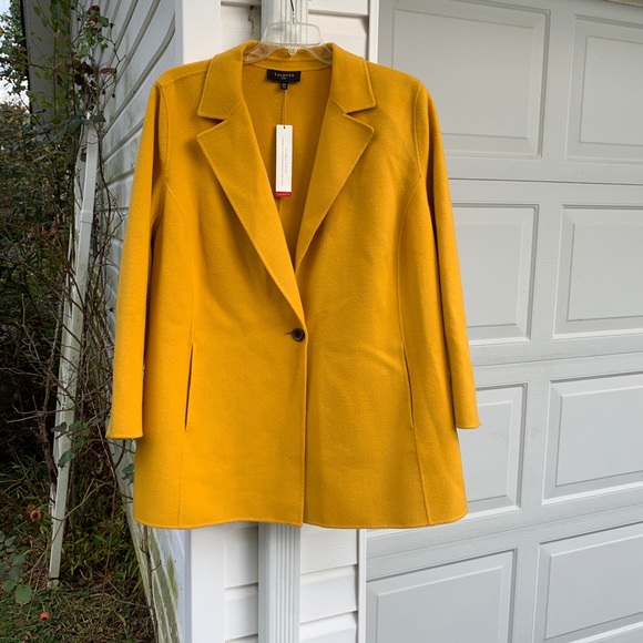 Talbots | Jackets & Coats | Nwt Talbots Yellow Wool Double Faced ...